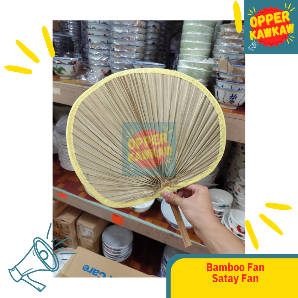 Bamboo Fan * Satay Fan * Traditional Hand Fan * Palm Leaf Fan * Kipas ...