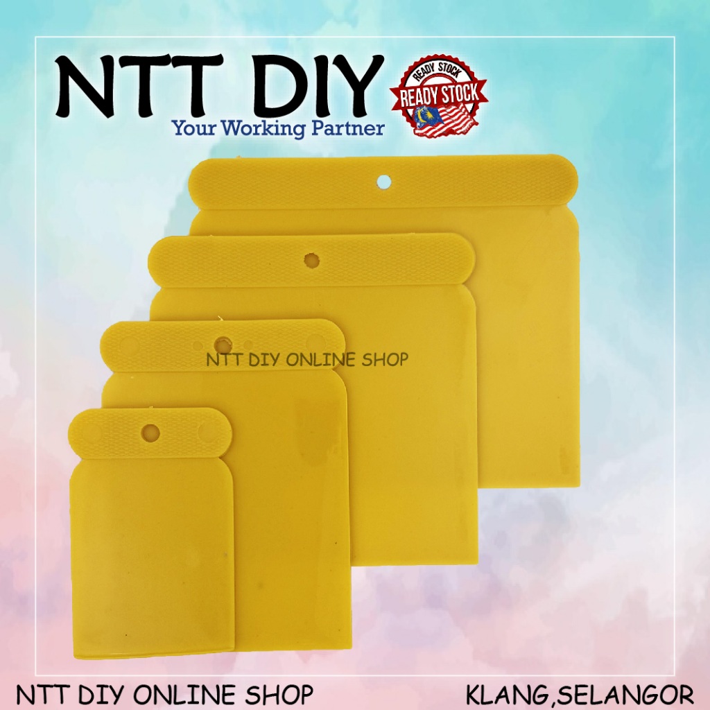 NTT DIY 4pcs PVC Scraper Set Plastic Scraper Set [ Ready Stock ...