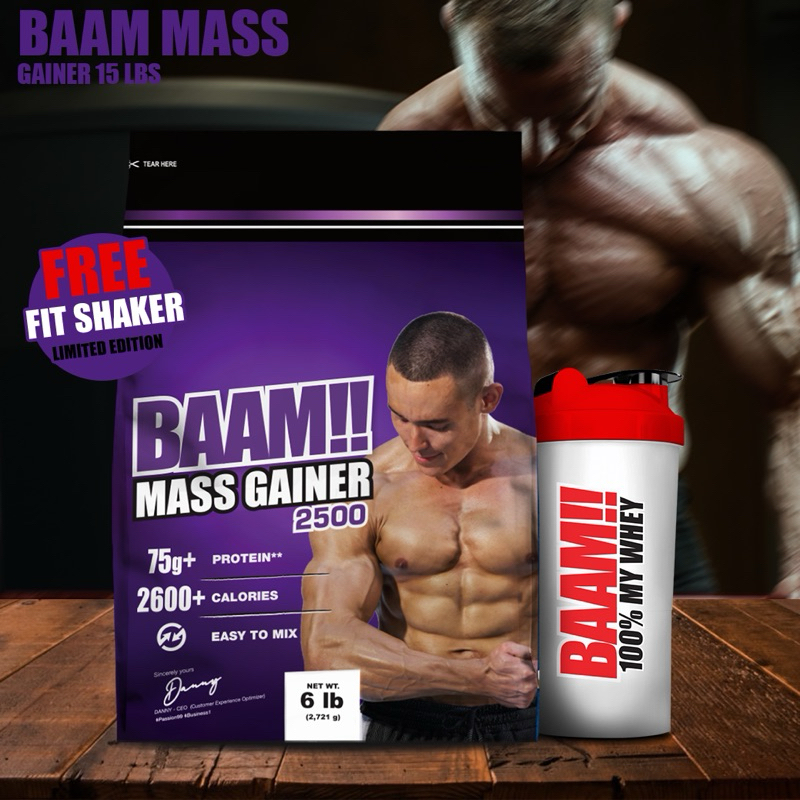 BAAM!! Mass 2600 6lbs/15lbs (6.8kg) (2600+ calories,70g protein) | Shopee Malaysia