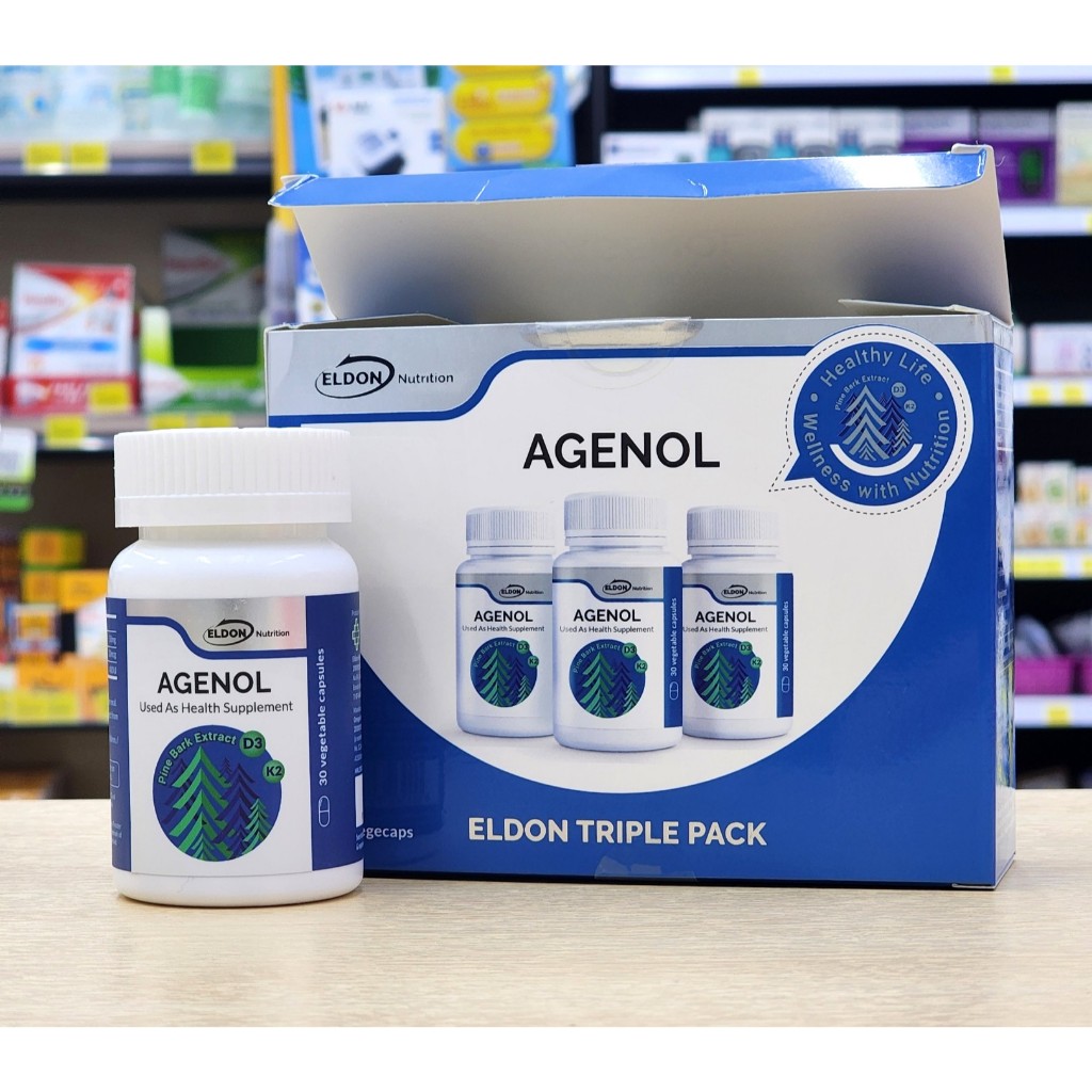 ELDON NUTRITION AGENOL CAPSULE (30'S/3X30'S) (PYCNOGENOL)(PINE BARK ...