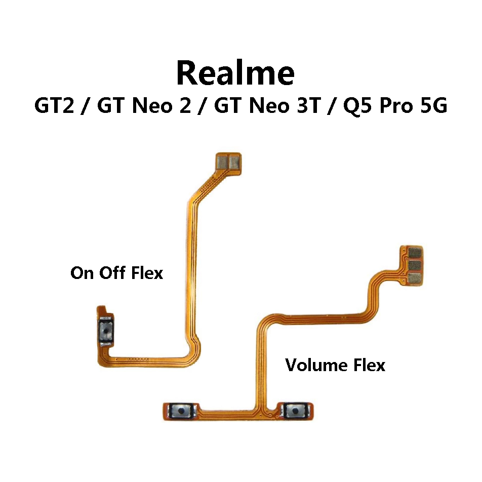 Realme GT2 / GT Neo 2 / GT Neo 3T / Q5 Pro 5G Side Power On Off Volume Up Down Flex Cable Ribbon ...