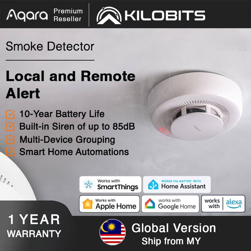 Aqara Smart Smoke Detector Zigbee Smart Fire Alarm Monitor Sound Alert ...