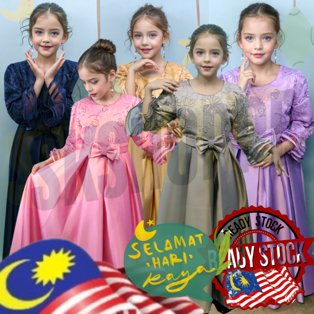[READY STOCK] BAJU BUDAK BAJU RAYA 2025 HOT SALE RAYA MAXI KIDS GIRL ...