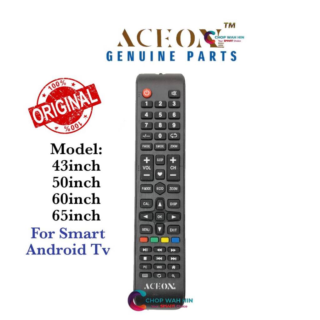 Aceon Android Tv Remote Control 43" 50" 60" 65" Alat Kawalan Jauh TV ...