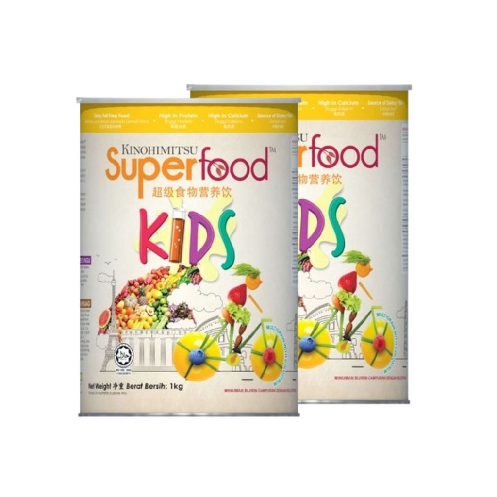 KINOHIMITSU SUPERFOOD KIDS POWDER 1KG (1 TIN/ 2 TINS) EXP: March 2026 ...