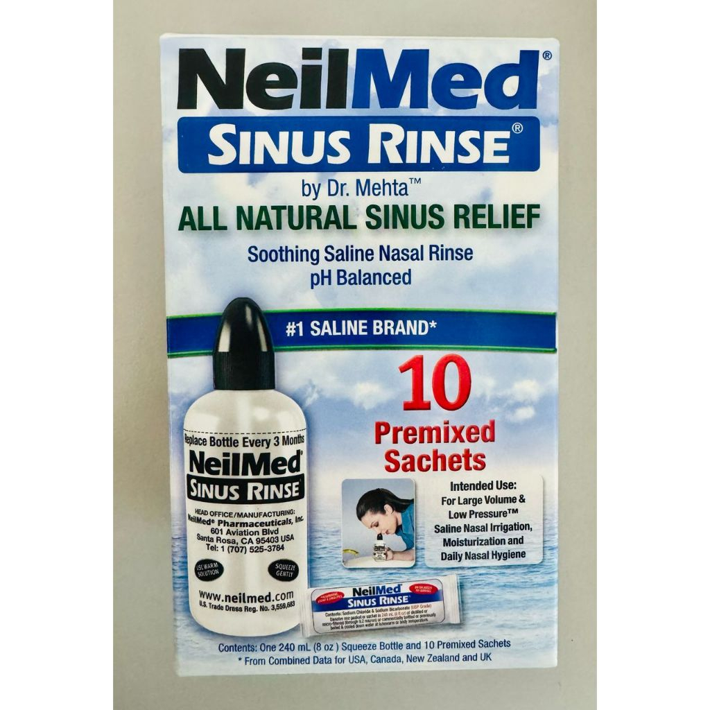 NeilMed Sinus Rinse Starter Kit 1Bottle + 10 Sachets (ADULT)/ NEILMED ...