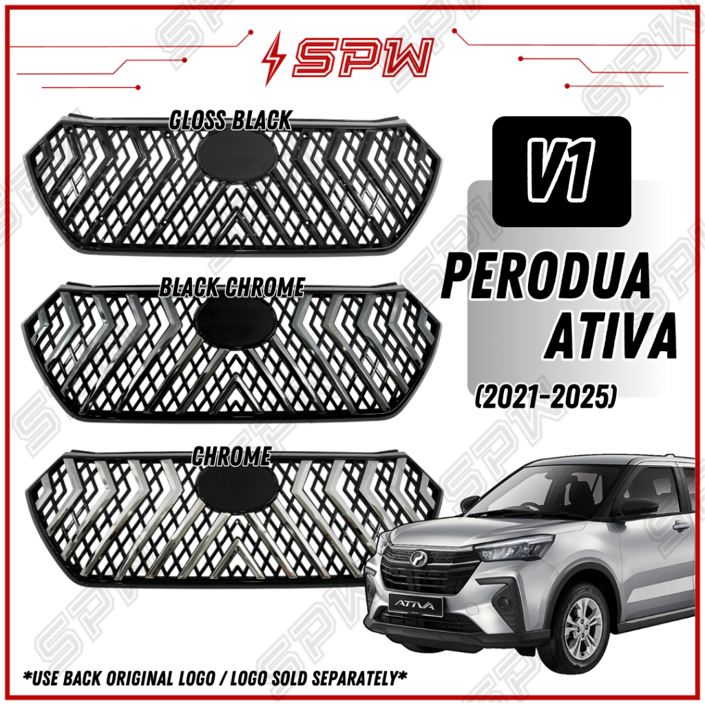 Perodua Ativa (2021-2025) Front Grill V1 LEXUS Design Chrome Grilles ...