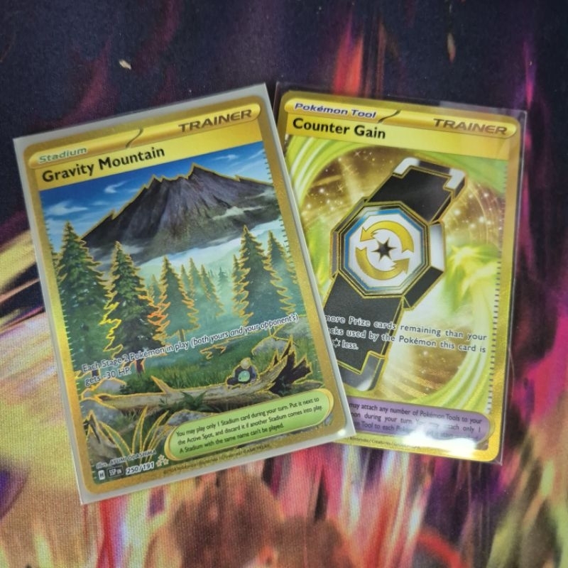 Pokemon TCG Surging Sparks Trainer Gold Counter Gain Gravity Mountain ...