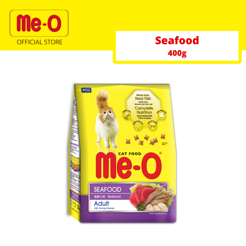 MeO Cat Dry Food - Seafood (400g) | Shopee Malaysia