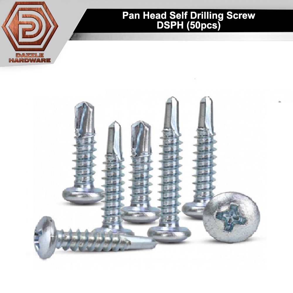 [ 1 unit = 50pcs ] Self drilling screw pan head screw DSPH skru tebuk ...