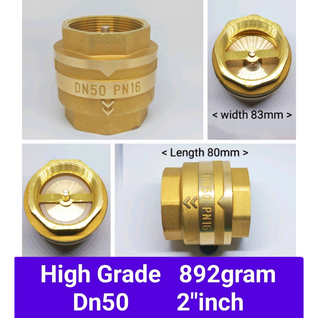 2"~4" Spring Check Valve(100%Full Brass Heavy Duty) Non Return Valve ...