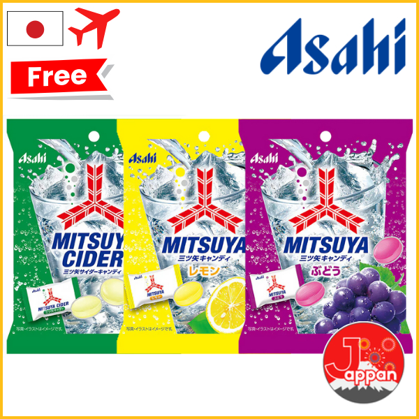 【In stock】Asahi,MITSUYA Candy/Cider,Lemon,Grape/54g/Individual packaging/Candy[Direct from Japan ...