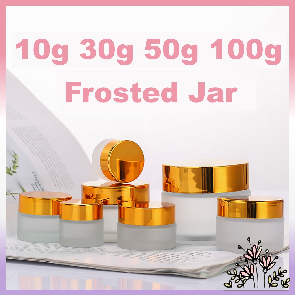 10g 30g 50g 100g Frosted Glass Jar Empty Cosmetic Cream Jar Container ...