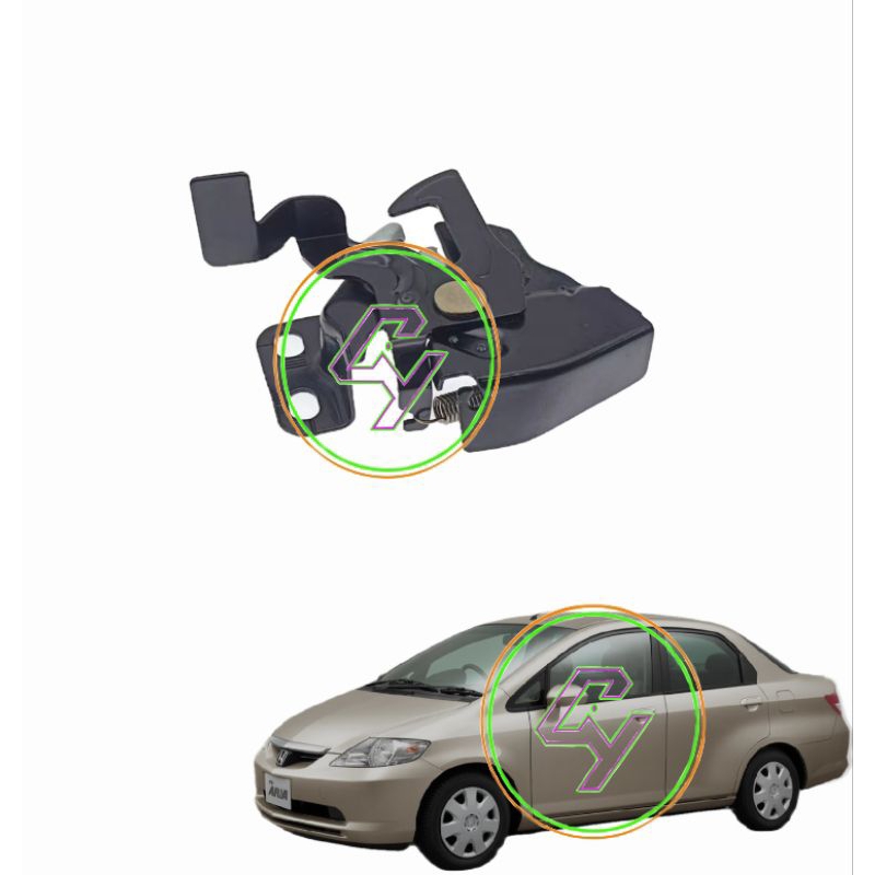 HONDA CITY SEL GD8 2003 - 2008 FRONT BONNET LOCK / FRONT ENGINE HOOD LOCK ASSY 2004 2005 2006 ...