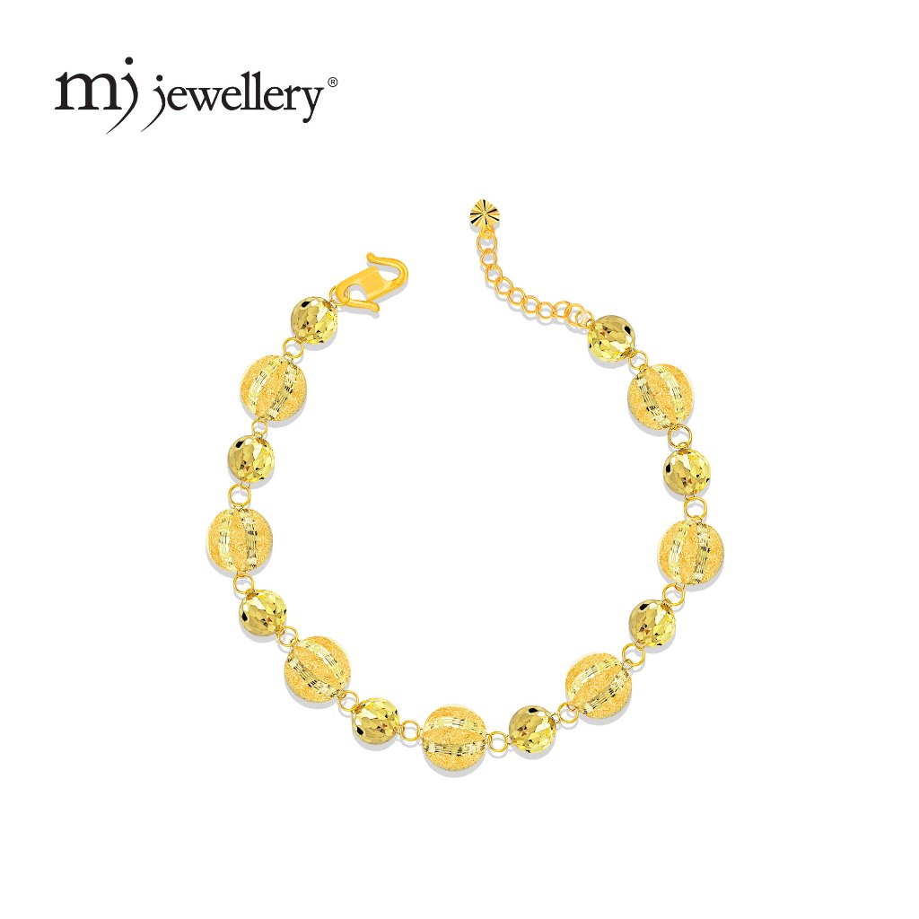 MJ Jewellery 375/9K Gold Bracelet T171 | Shopee Malaysia