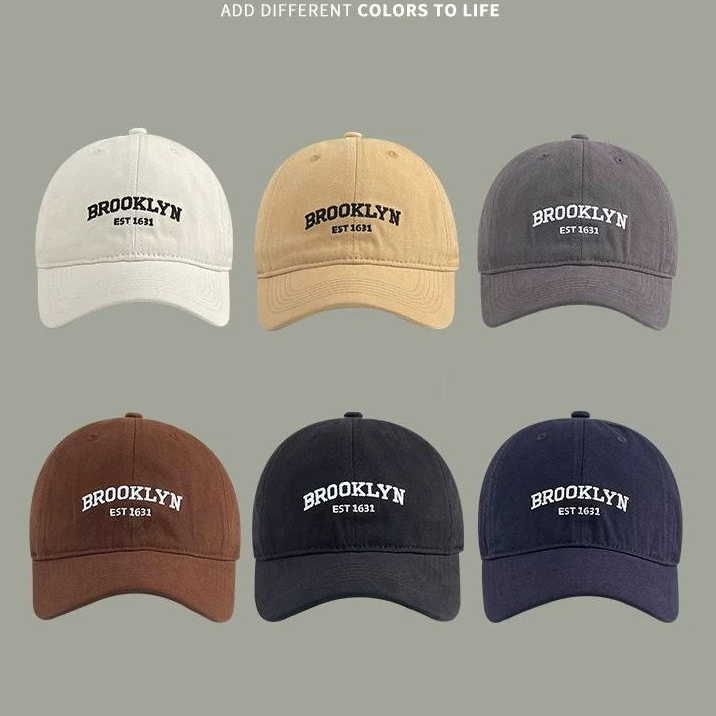 Cap Brooklyn EST 1631 Unisex Korean Cap Summer Soft Top Couples ...