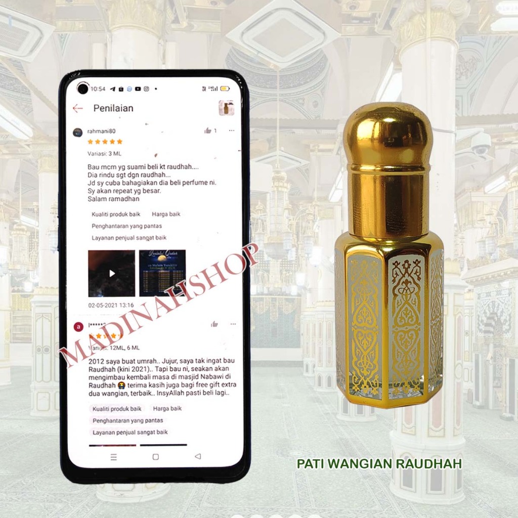 Perfume Wangian Attar Raudhah Rawdah(Aroma Raudhah Masjid Nabawi ...