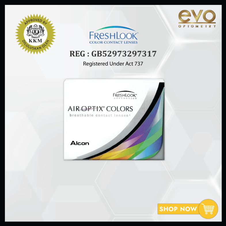 Alcon AIR OPTIX COLORS Silicone Hydrogel Monthly Contact Lenses 2 pcs ...