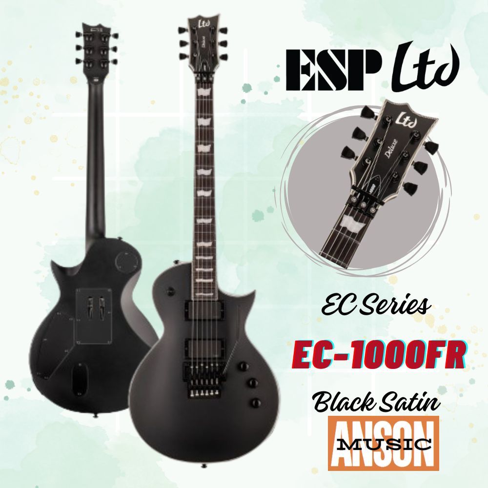 ESP LTD EC-1000FR Electric Guitar - Black Satin (EC1000FRBLKS) | Shopee ...