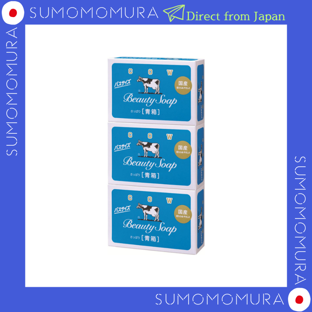 COW Brand Beauty Soap BLUE Box 130g x 3 pieces**Direct from Japan ...