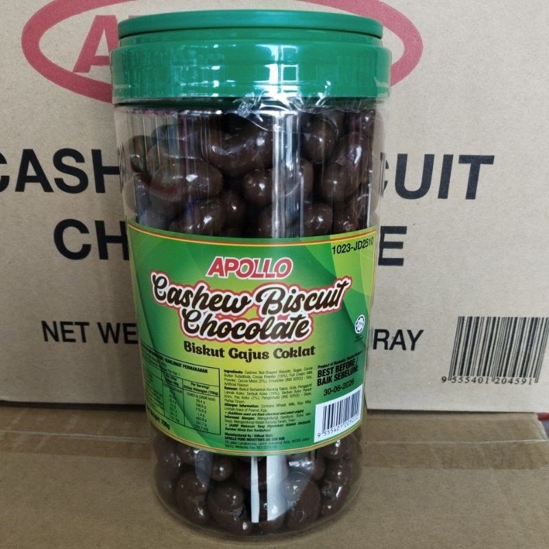 Apollo Cashew Biscuit Chocolate -700g (New Item) Exp 6/2026 | Shopee ...