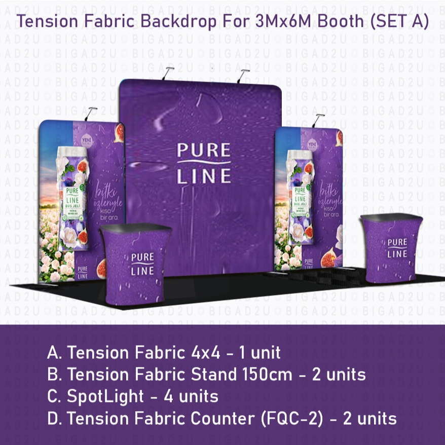 Trade Show Booth Display Kit for 3Mx6M Booth backdrop exhibition booth ...