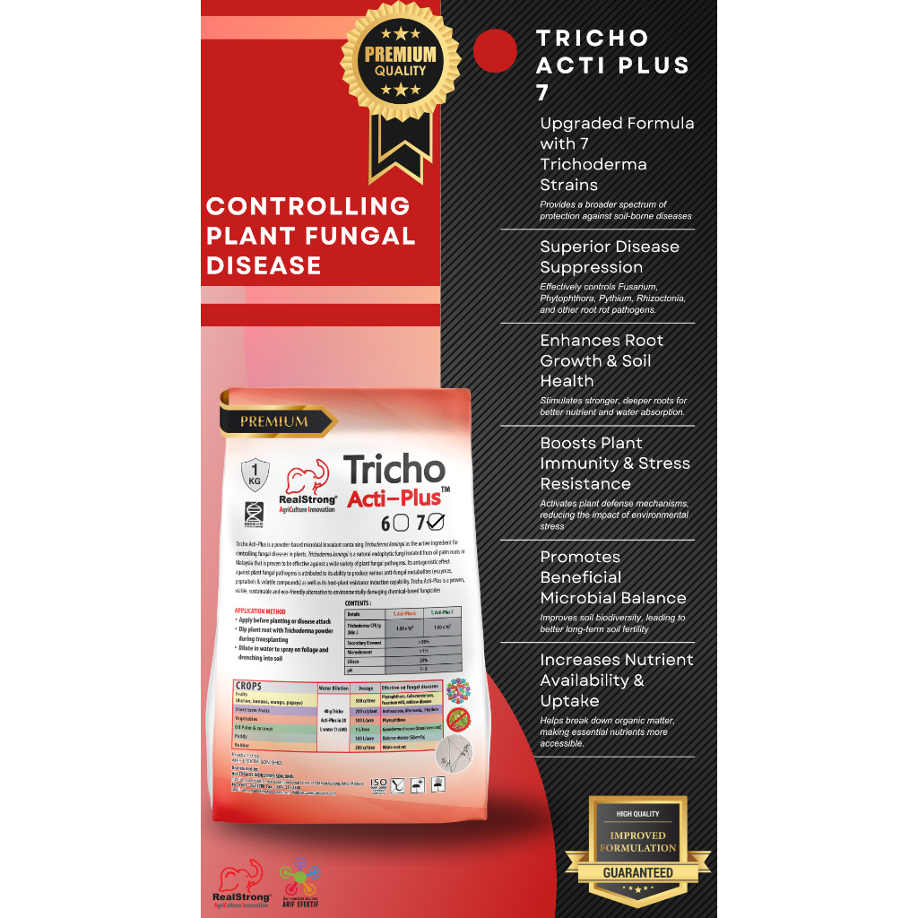 Tricho Acti Plus 7 - Trichoderma 1kg - Plants microbes(Durian, chili ...
