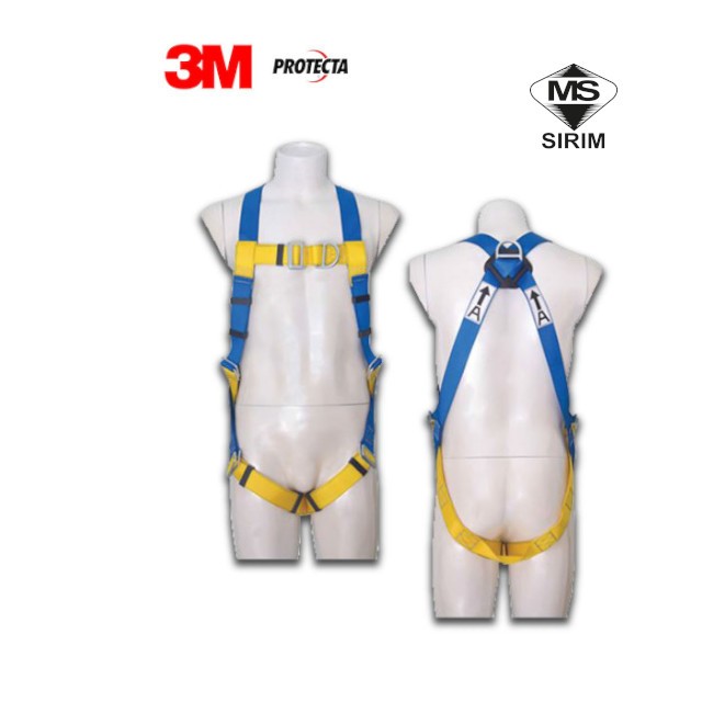 3M Protecta First 1390024 Basic 5 Point Adjustable Full Body Harness ...