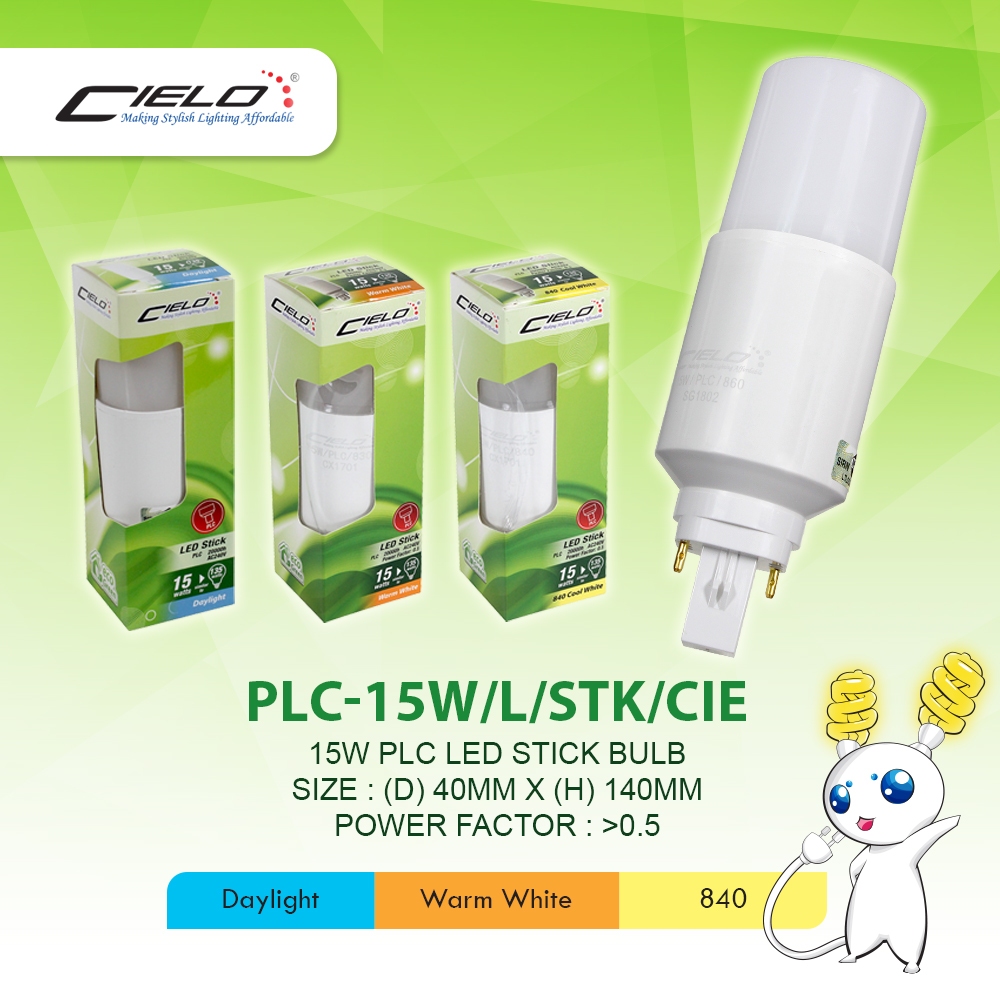 CIELO 15W PLC LED STICK BULB MENTOL LED 15W CIELO E27 LED BULB CIELO ...