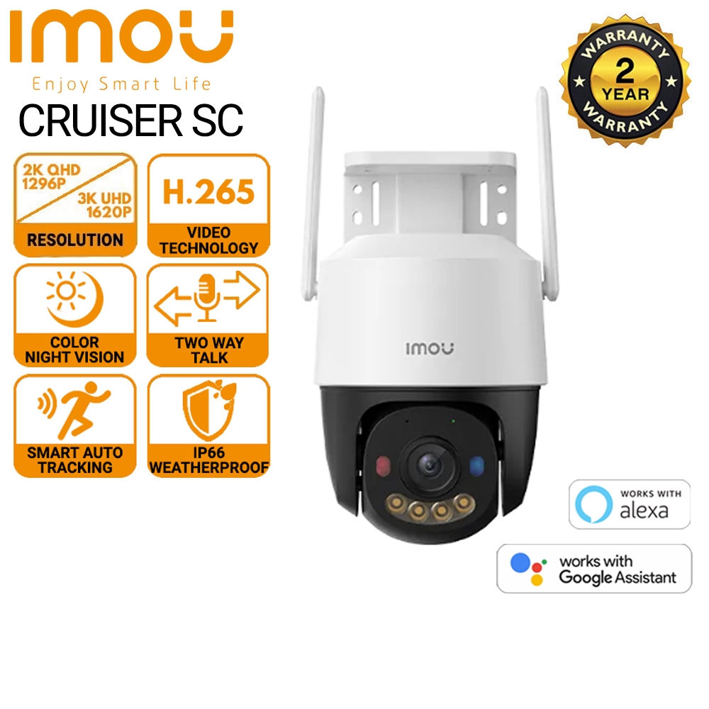 IMOU Cruiser SC 3MP/5MP 2K/3K Pan/Tilt Outdoor IP66 Color Night Vision ...