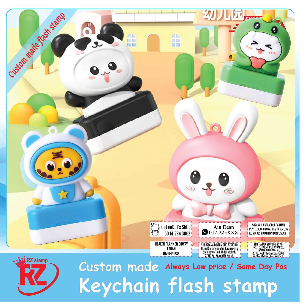 RL06 Selfink Flash Stamp / Funny Stamp / Nurse Stamp / keychain Stamp ...