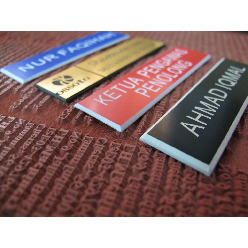 Name Tag / Tanda Nama + Pin/Magnet ~ Tag Nama Murid Sekolah / Tag Nama ...