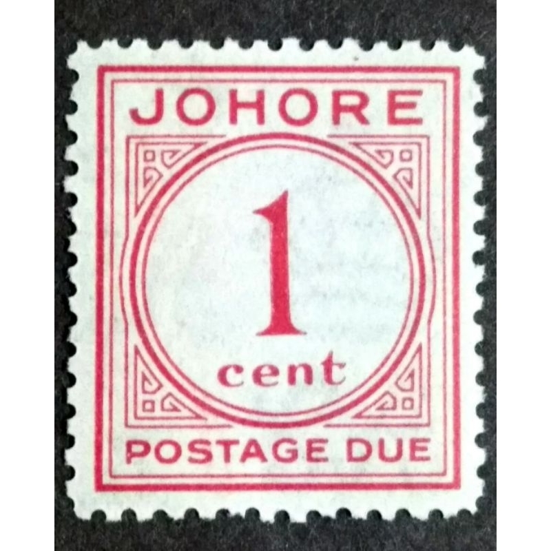Straits Settlements 1938 Johore Malaya Johor Postage Due 1c - 1pc MLH ...