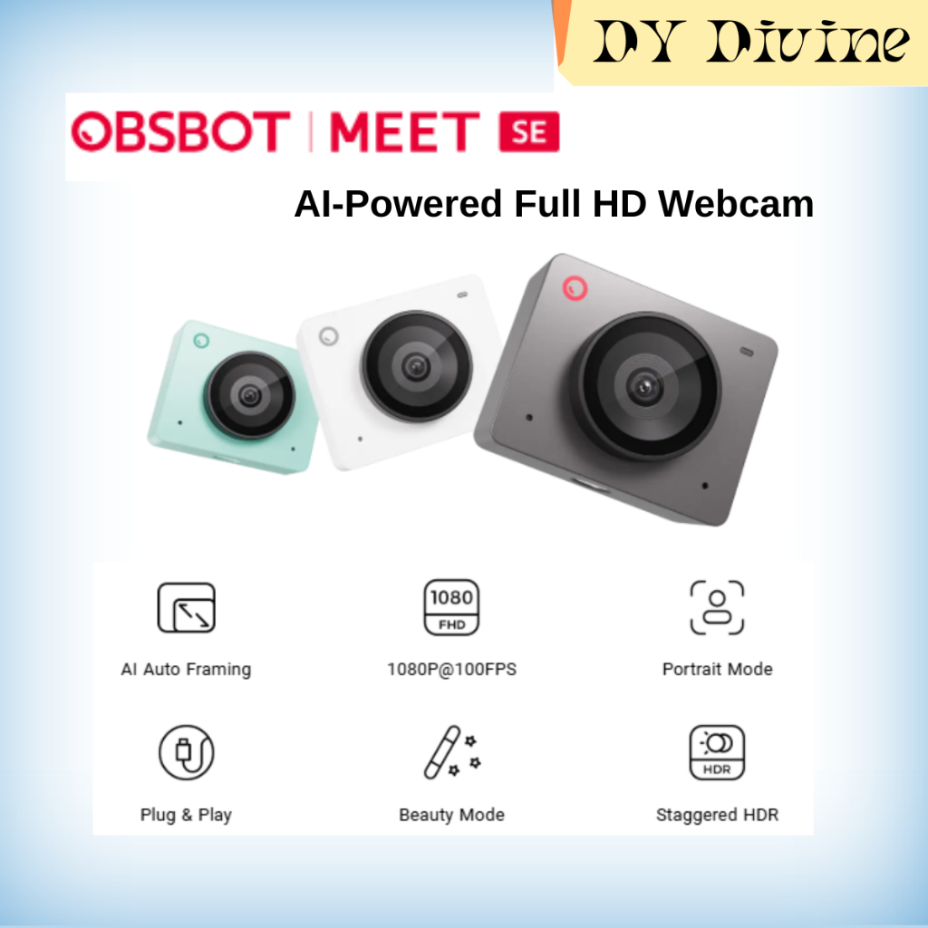 OBSBOT Meet SE AI-Powered Full HD 1080p 100FPS Webcam for Desktop ...