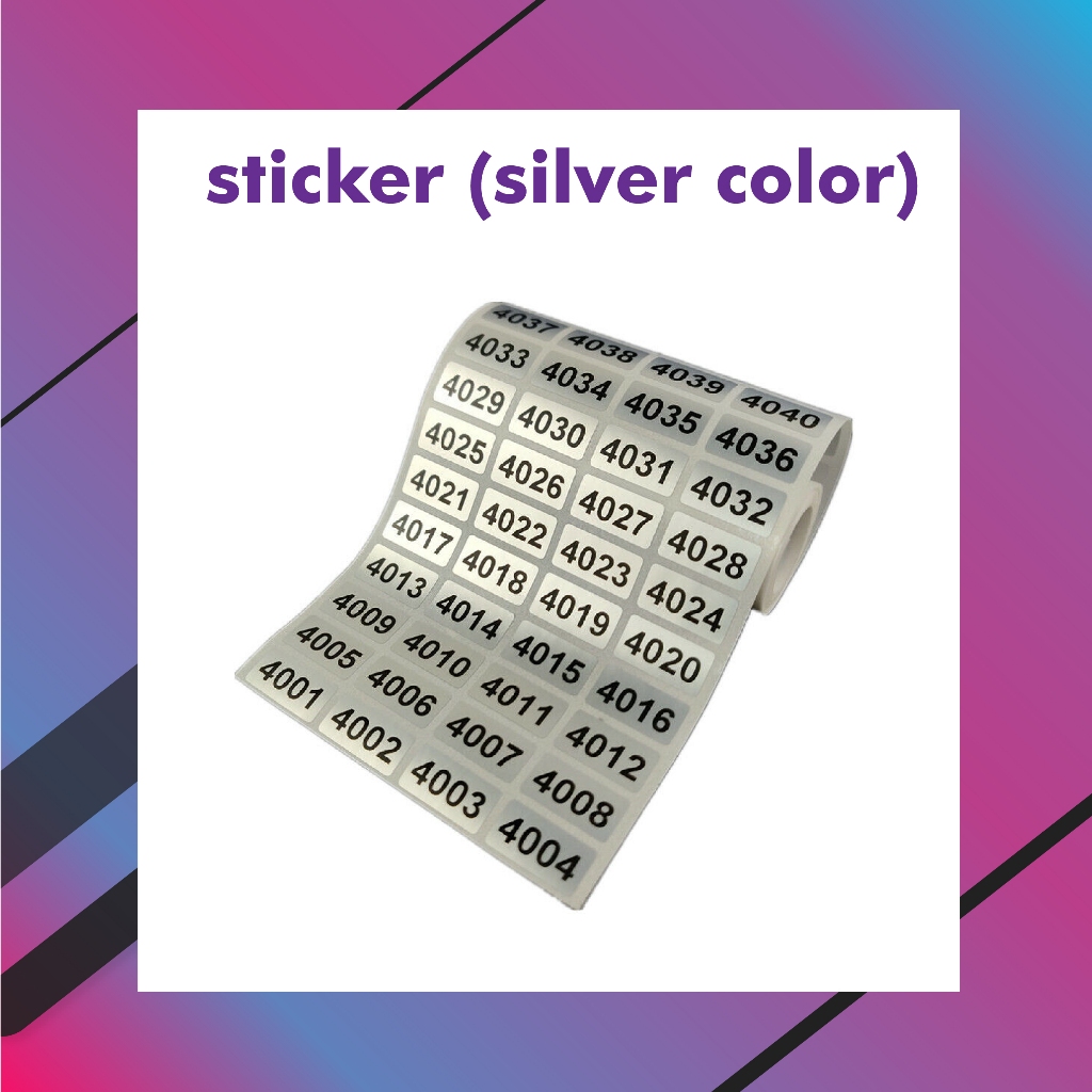 Pelekat Nama / Name Sticker / Sticker Nama / Customized Stickers ...