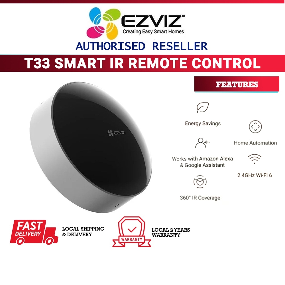 NEW EZVIZ T33 IR Remote Control WiFi 6 TV Lights AirCond Remote Control | Shopee Malaysia