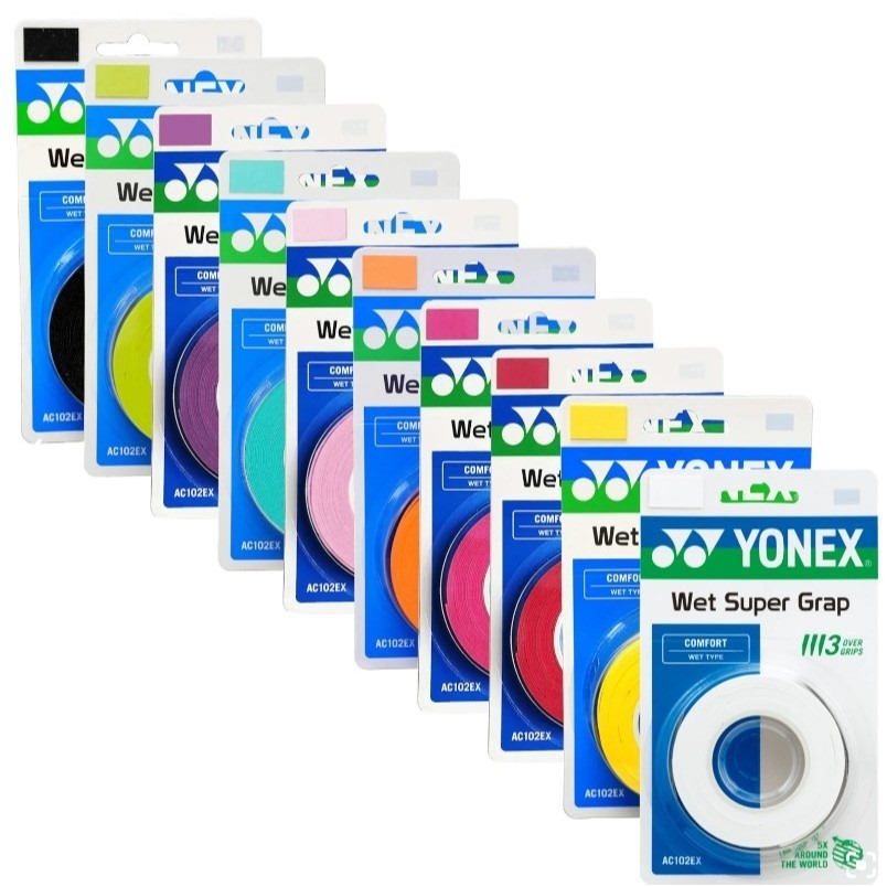(READY STOCK)Yonex Wet Super Grap Grip Tape AC102EX (3 Overgrips in 1 ...