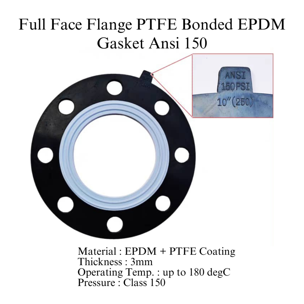 Full Face Flange PTFE Bonded EPDM Gasket ANSI 150 | Shopee Malaysia