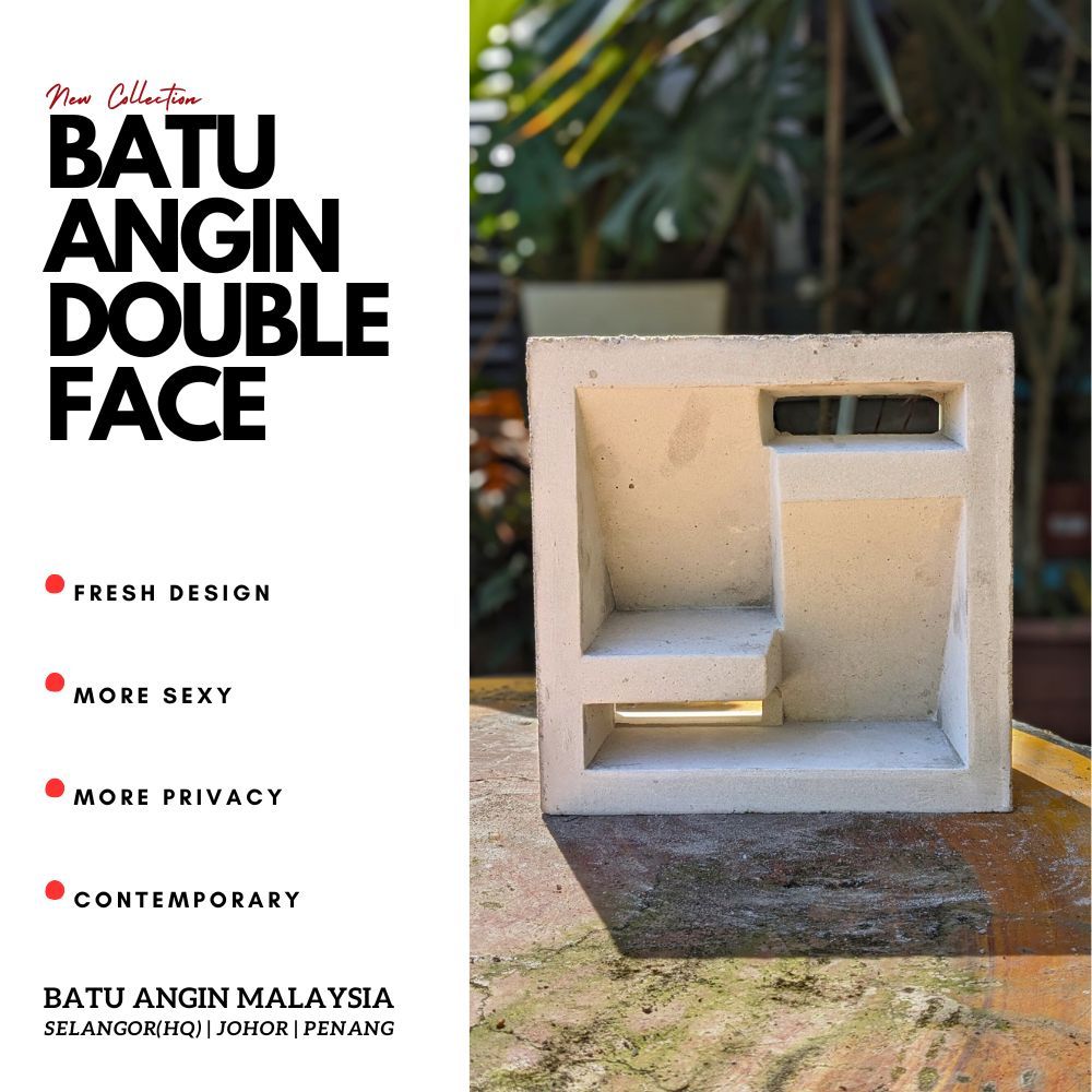 NEW HOT DOUBLE FACE BATU ANGIN Ventilation Block Breeze Block Batu ...