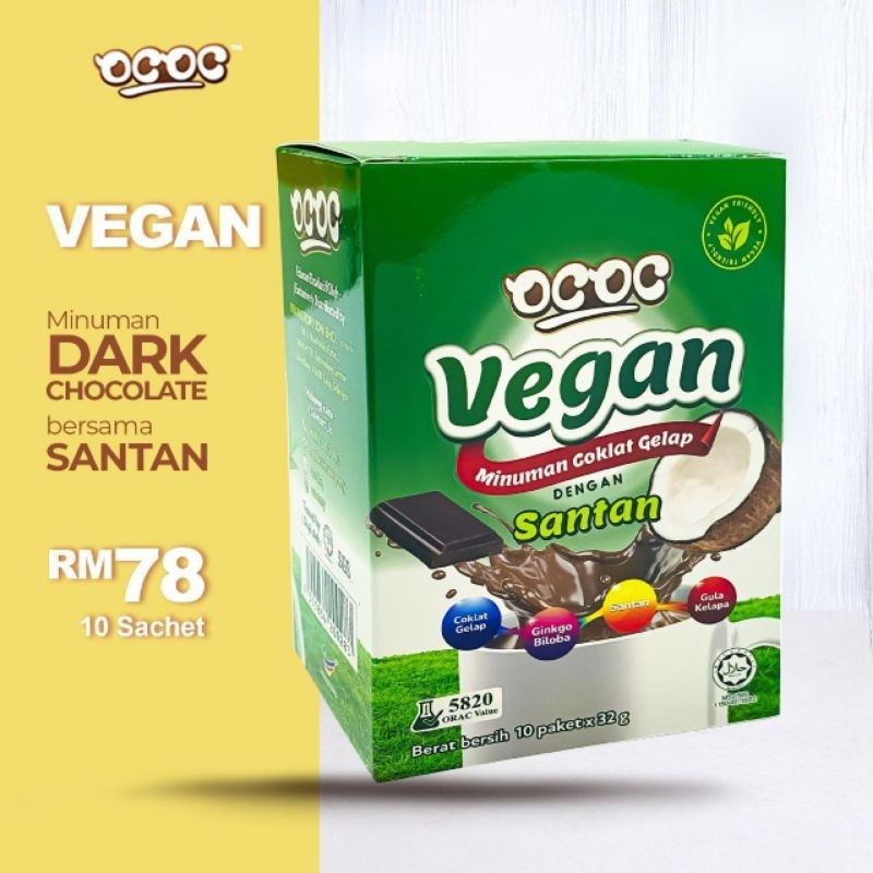 Dark Chocolate 73% Vegan OCOC 10 sachets Dr Rizal | Shopee Malaysia