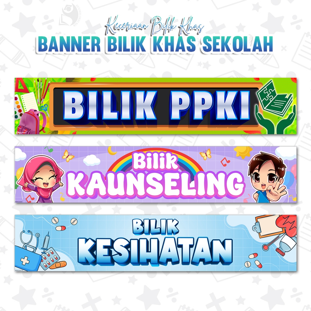 🌼1 DAY SHIP🌼 BANNER BEAM NAMA BILIK PPKI / KAUNSELING / KESIHATAN ...