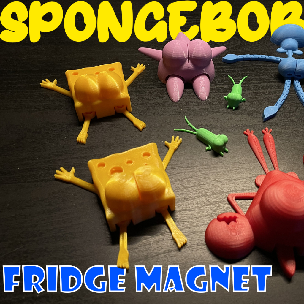 SpongeBob & Friends Fridge Magnet 3D Magic Combo Organizer with Card ...