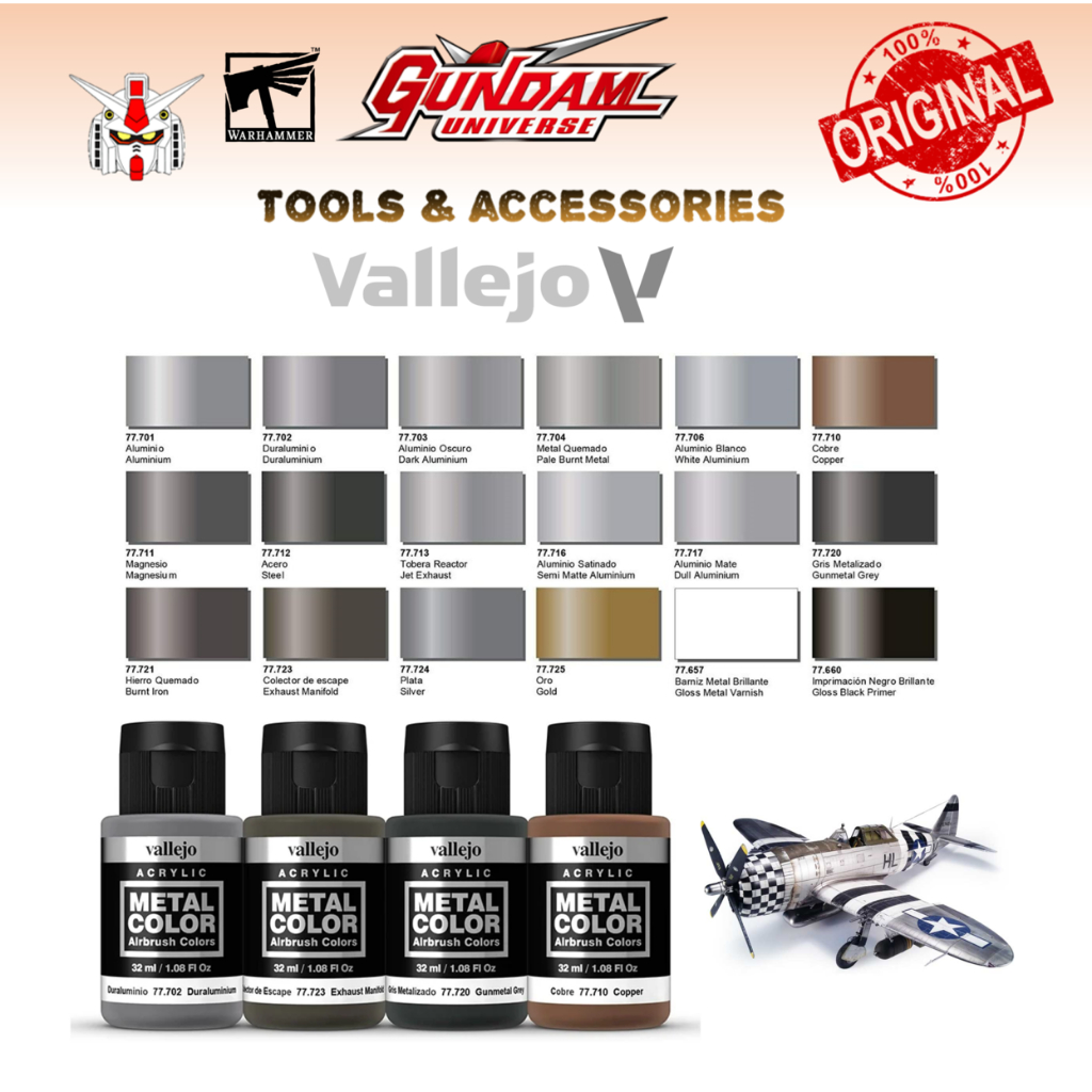 Vallejo Paint Metal Color Water Based Acrylic Color -32ml Model KIts ...