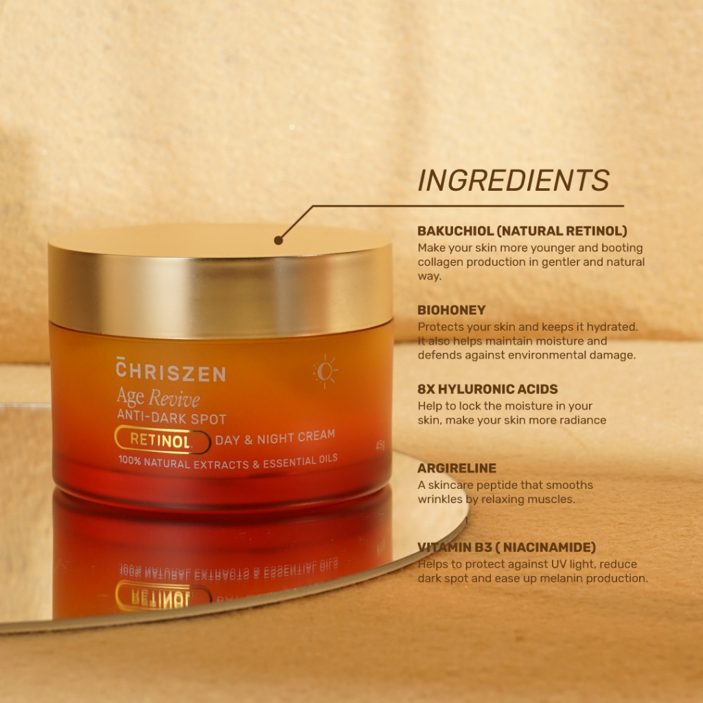 Chriszen AGE Revive Anti Dark Spot Retinol Day & Night cream 45g ...