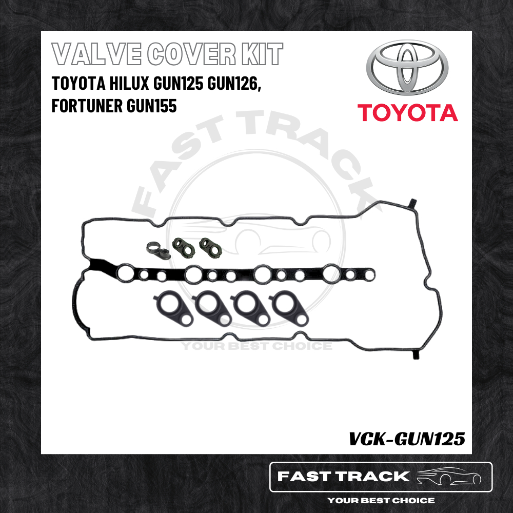 TOYOTA HILUX GUN125 GUN126, FORTUNER GUN155 VALVE COVER GASKET & NOZZLE ...
