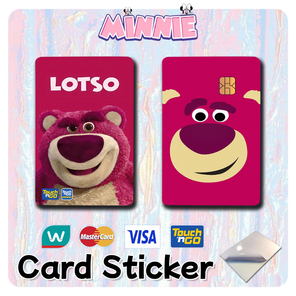 [ LOTSO Strawberry Bear ] Touch n Go Card Sticker TNG Card/Watsons Card ...
