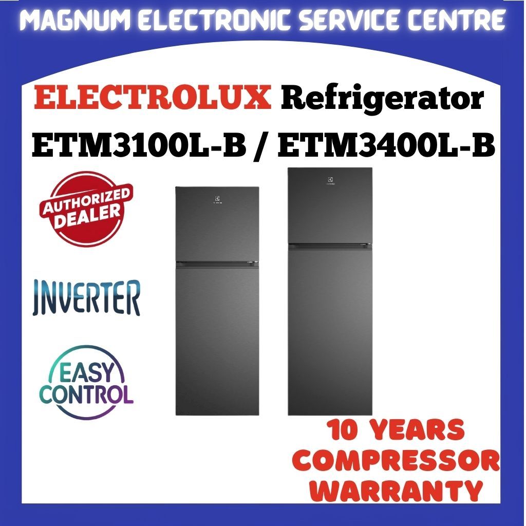 Electrolux 312L / 341L 2 Doors Inverter Refrigerator ETM3100L-B ...
