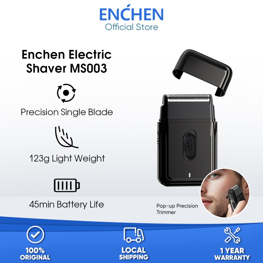 Enchen MS003 Mesin Cukur Janggut Mini Electric Shaver Portable Foil ...
