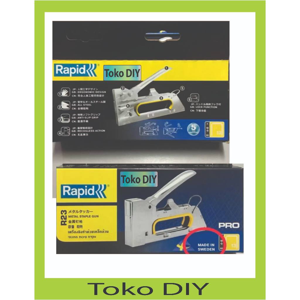 Rapid 4-8mm Hand Staple Gun Original Made in sweden 手动订书钉枪瑞典原装 | Shopee ...