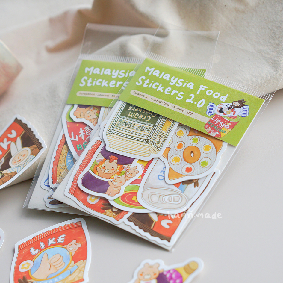 hann.made | Malaysia Food Sticker Pack 2.0 | set in 8pcs | Shopee Malaysia